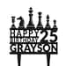 Personalized Chess Cake Topper Birthdaychess Table Birthday - Etsy