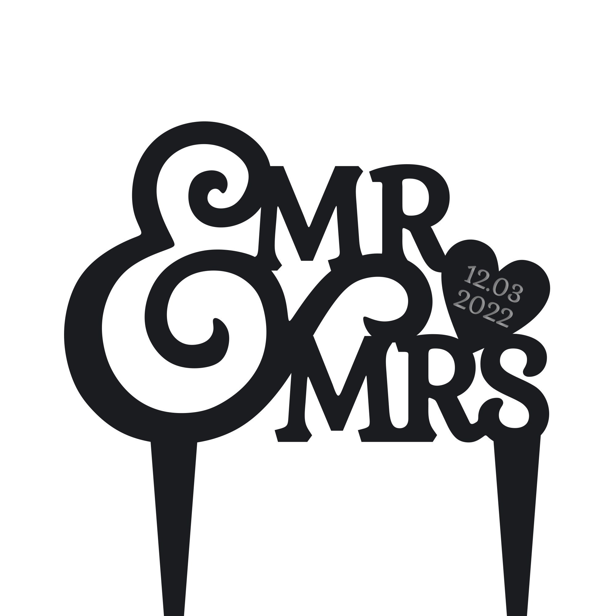 Custom Mr Mrs Wedding Acrylic Cake Topper With Datewedding Etsy Australia