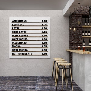 Wall Mounted Menu Board With Changeable Letters, Cafe & Restaurant ...
