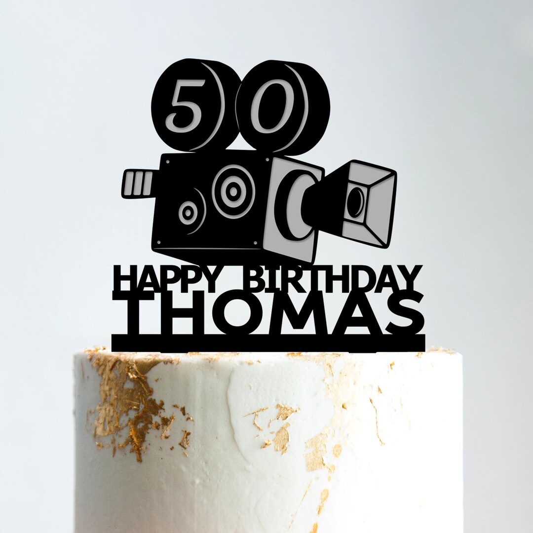 Movie Camera Cake Topper, Video Camera Birthday Cake Topper, Movie ...
