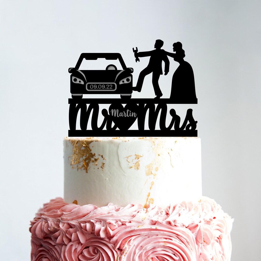 Auto Mechanic Wedding Cake Topper,funny Mechanic Wedding Mr and Mrs ...