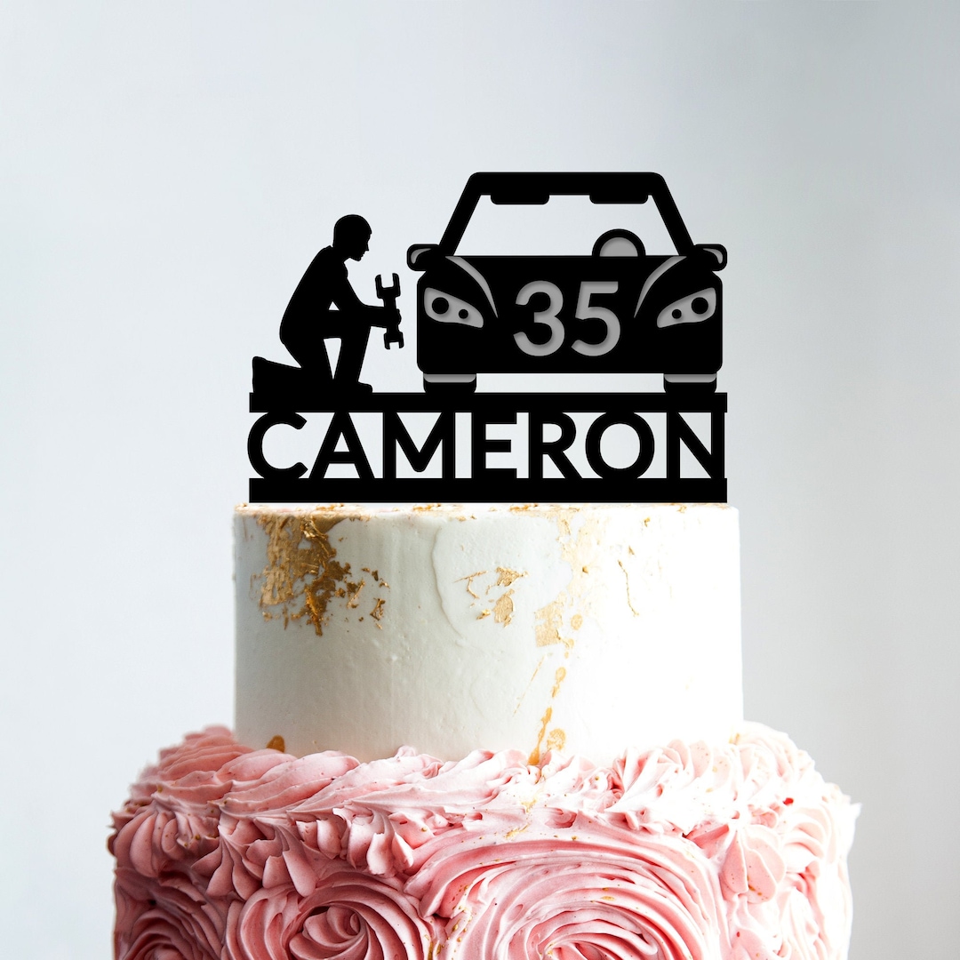 Mechanic Birthday Cake Topper,car Mechanic Gift Topper,custom Auto ...