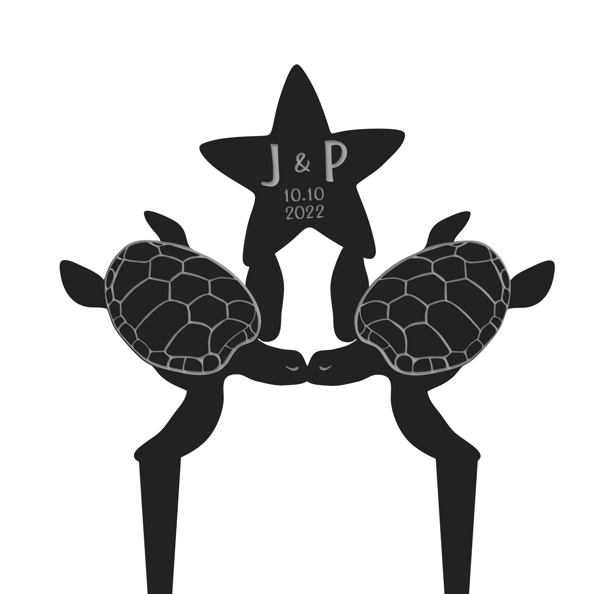 Sea Turtle Wedding Toppersea Turtle Beach Wedding Cake | Etsy