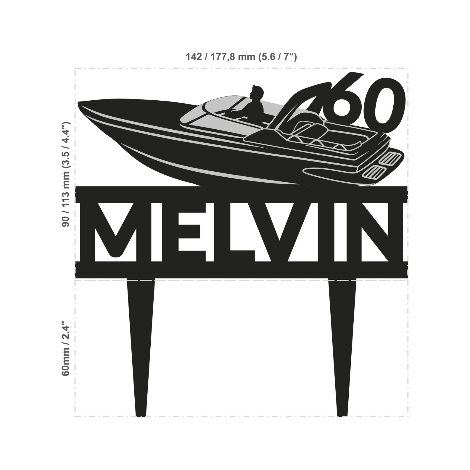 Speed Boat Cake Topperboat Cake Topper Birthdayboat Theme - Etsy