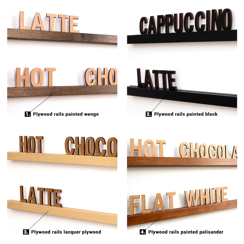 Wall Mounted Menu Rails With Changeable Letters,cafe Wall Menu,menu ...