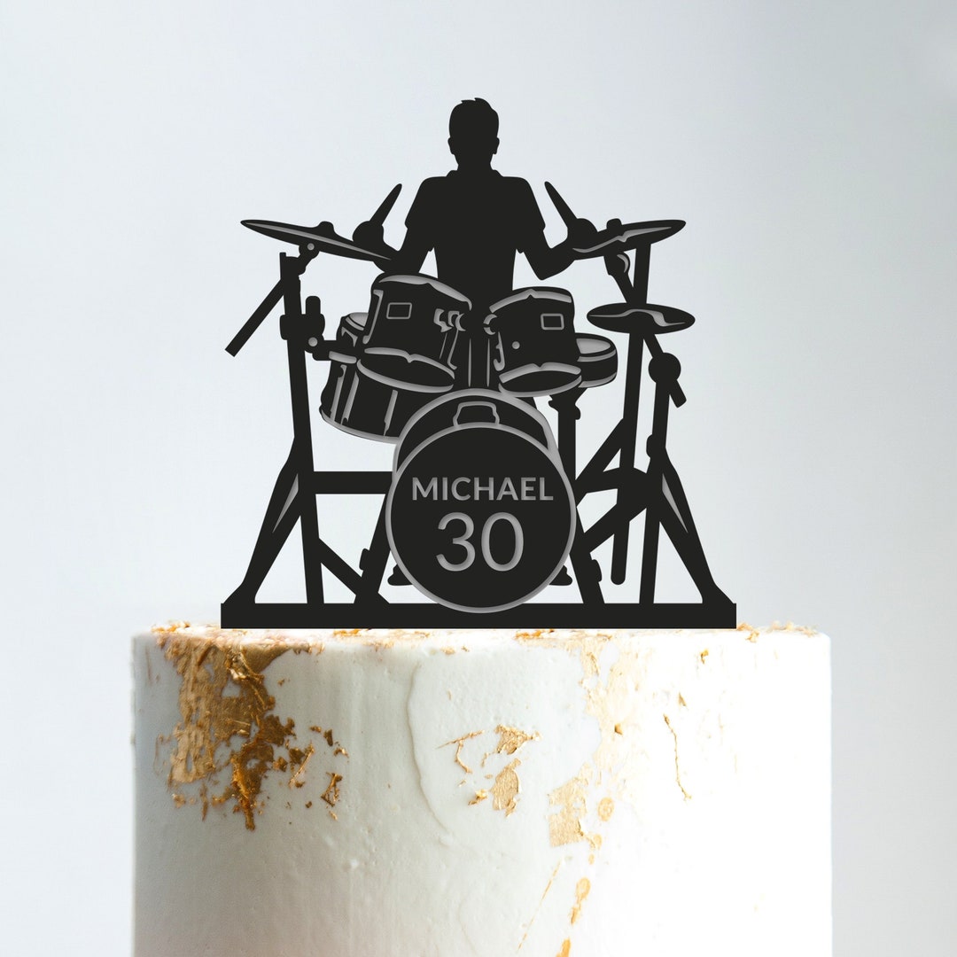 Drummer Cake Topper Birthday,musician Birthday Drum Cake Topper ...