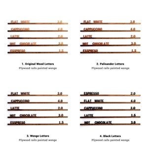 Wall Mounted Menu Rails With Changeable Letters,cafe Wall Menu,menu ...