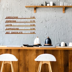 Wall Mounted Menu Rails With Changeable Letters,cafe Wall Menu,menu ...