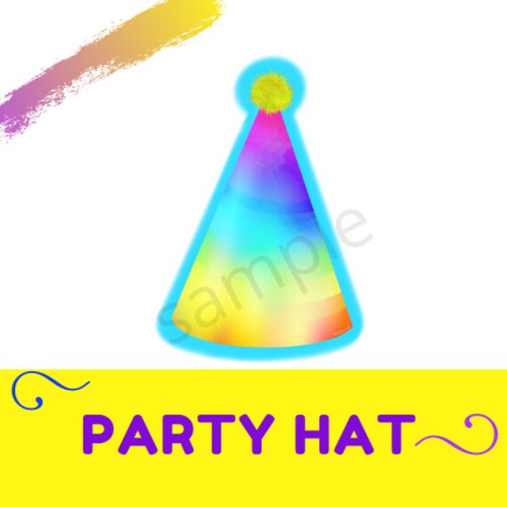 Party Hat ESL Prop Online Teaching Printable - Etsy