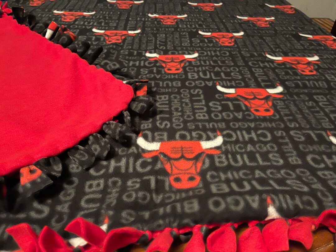 Chicago Bulls XL Handtied Fleece Throw Blanket - Etsy
