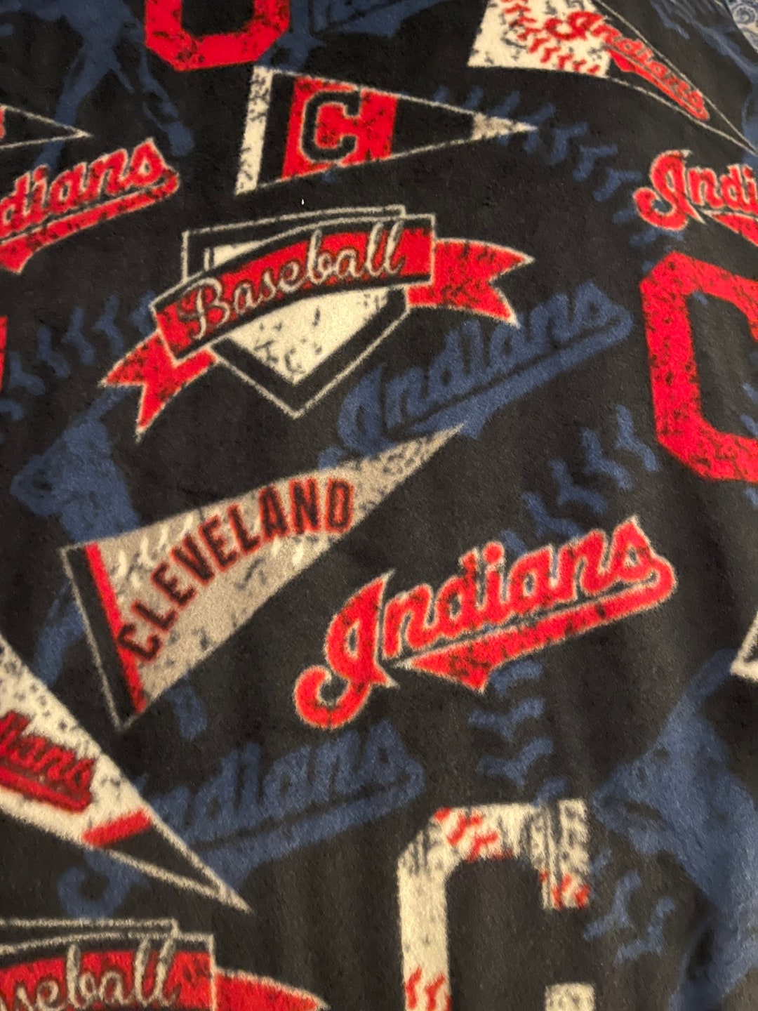 Cleveland Indians XL Handtied Fleece Throw Blanket - Etsy
