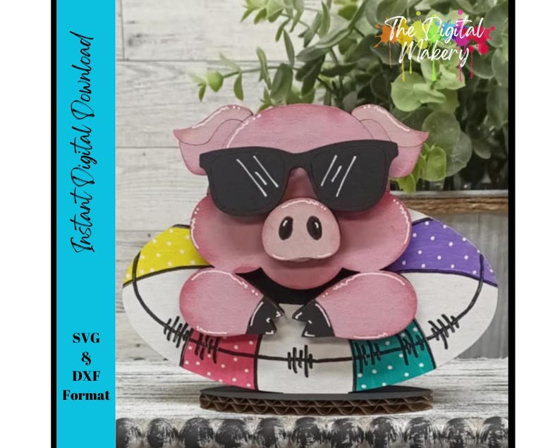 Cute Summer Pig SVG | Pool Float Piggy SVG | Floaty Pig File | DIY ...