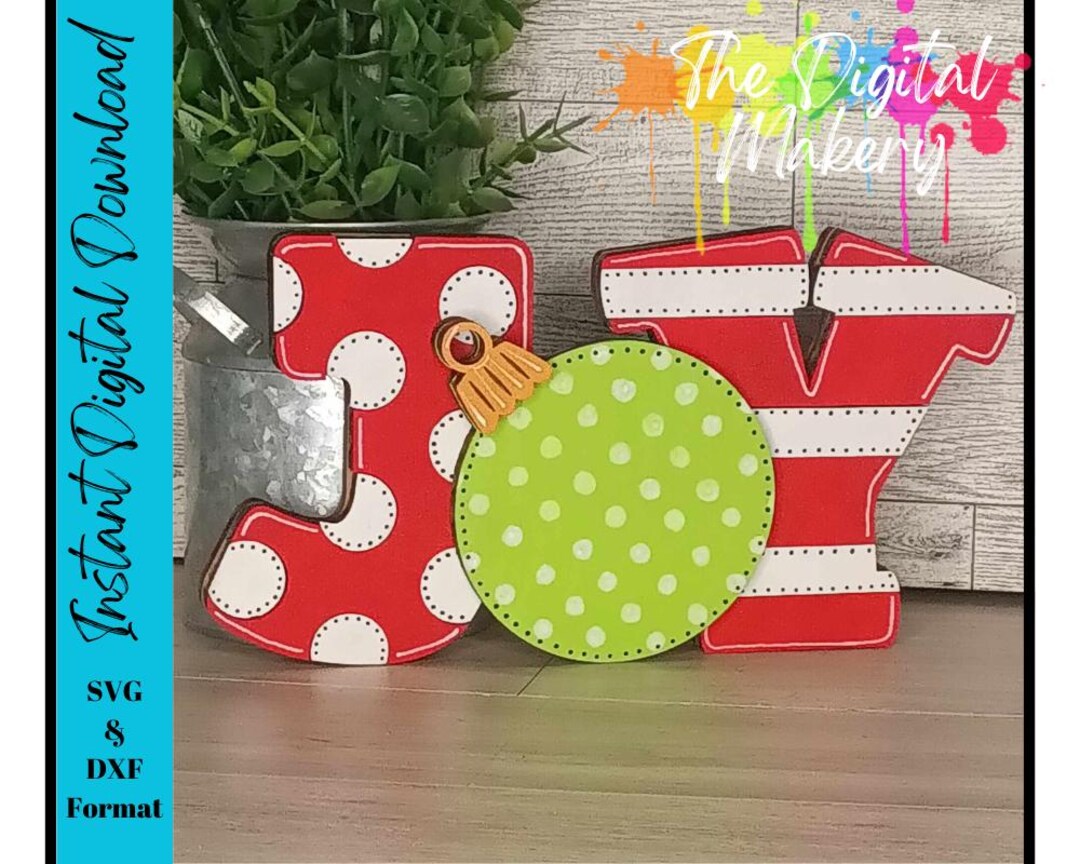 Christmas Joy SVG | Christmas Laser Cut File | Joy SVG | Holiday Decor ...