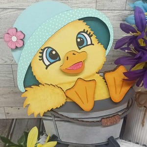 Easter Duck in A Bucket SVG | Cute Easter Duck File | Farmhouse Easter ...