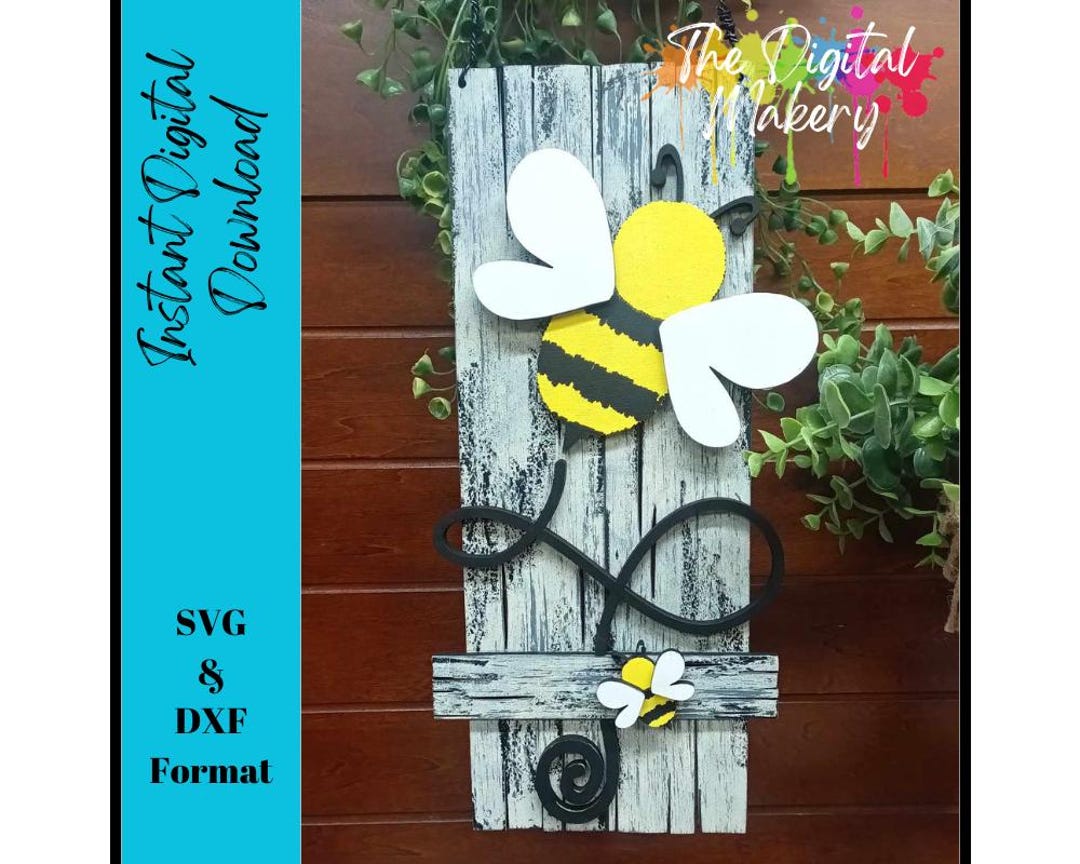 Hanging Bee Sign SVG | Farmhouse Spring Bee Decor File | DIY Spring ...