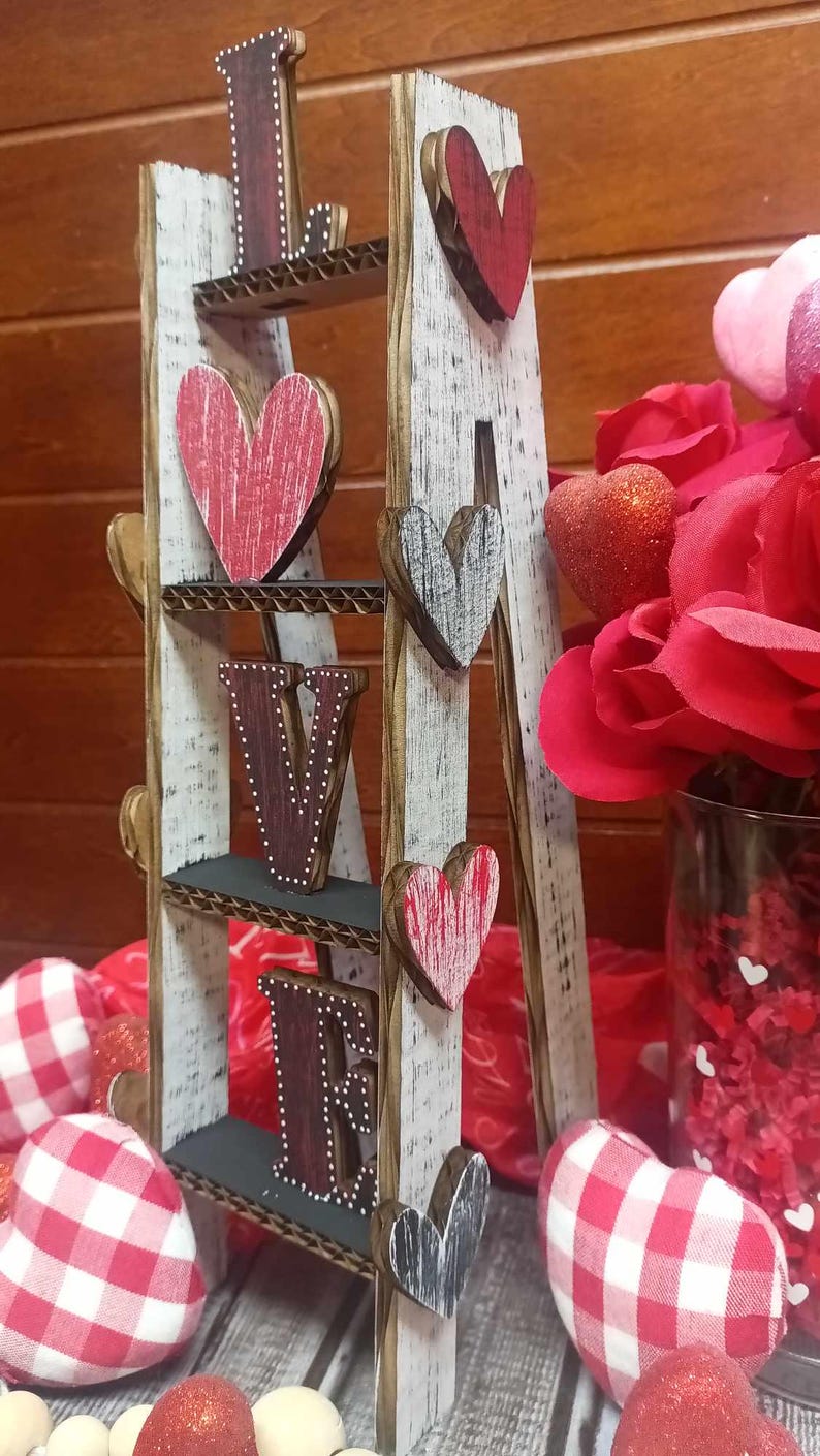 Valentine's Ladder SVG | Love Ladder SVG | DIY Valentine's Decor File ...