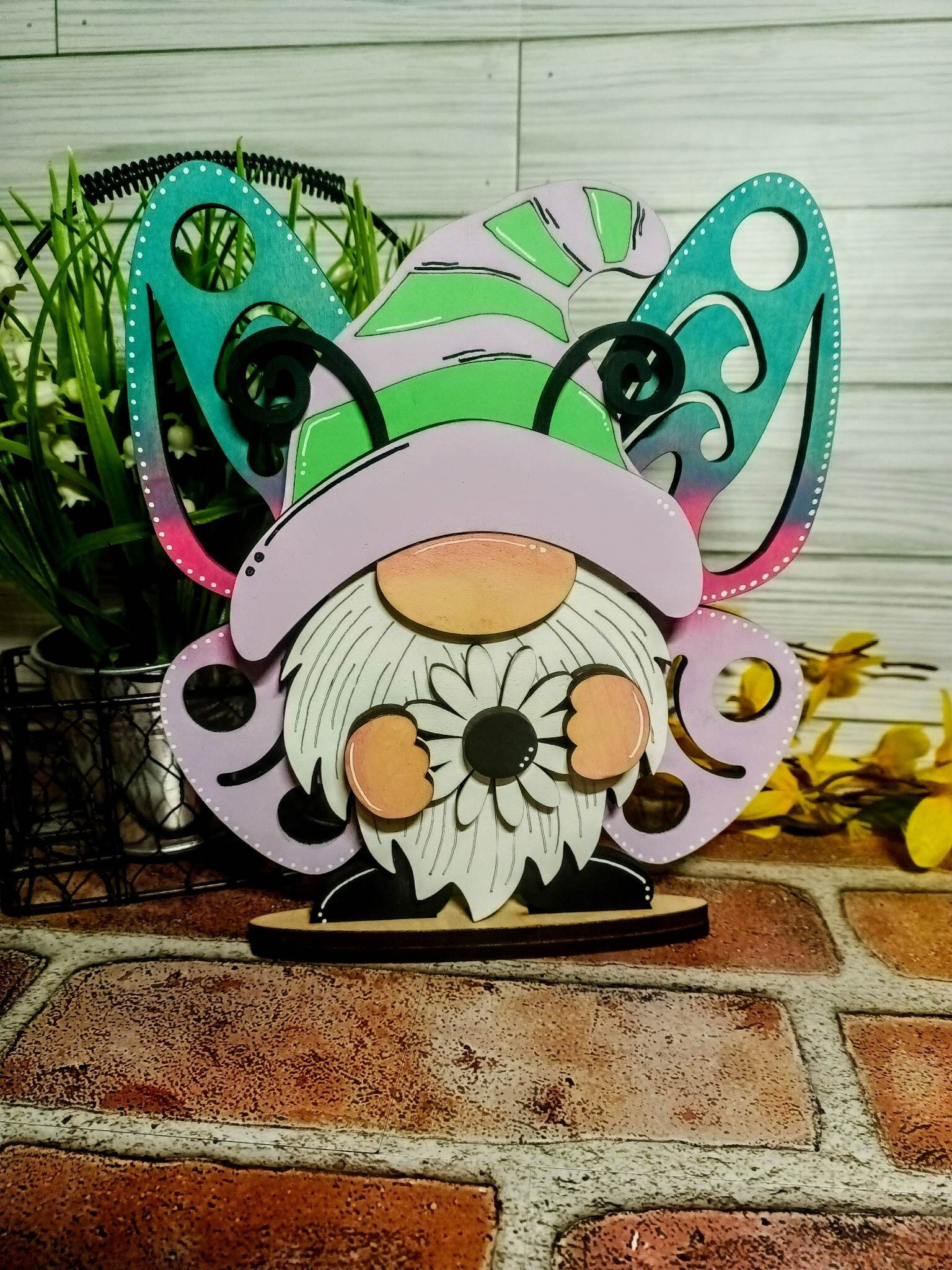 Butterfly Gnome Gnome SVG Butterfly Gnome SVG Spring File Spring Gnome ...