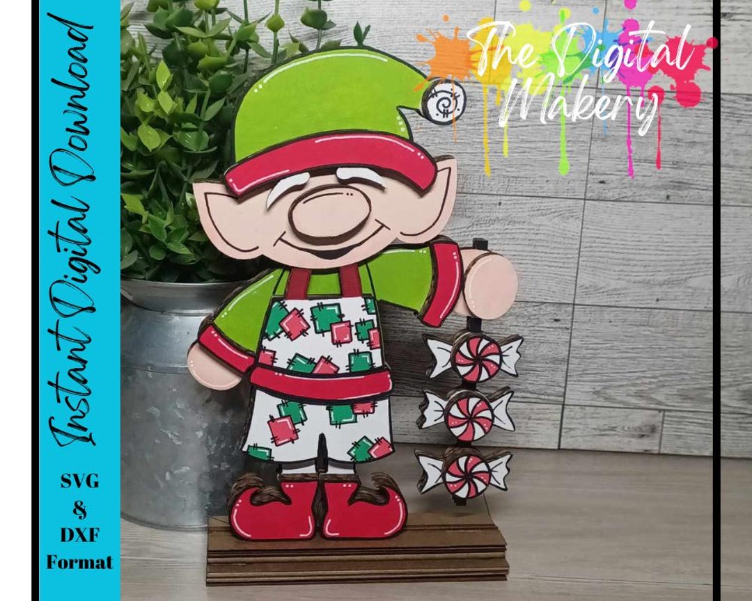 Christmas Elf Laser Cut File - Etsy