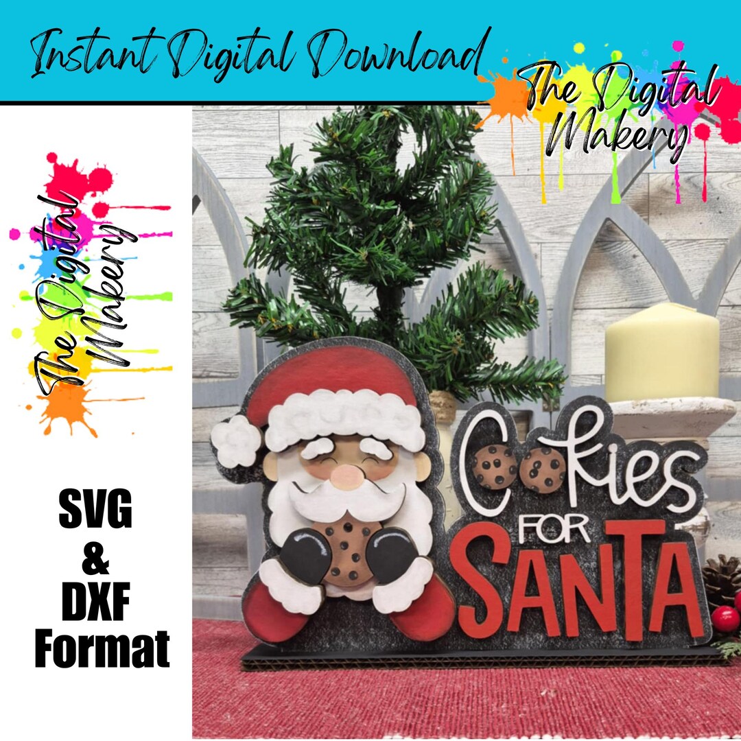 Santa SVG | Cookies for Santa Sign | DIY Christmas Decor File ...