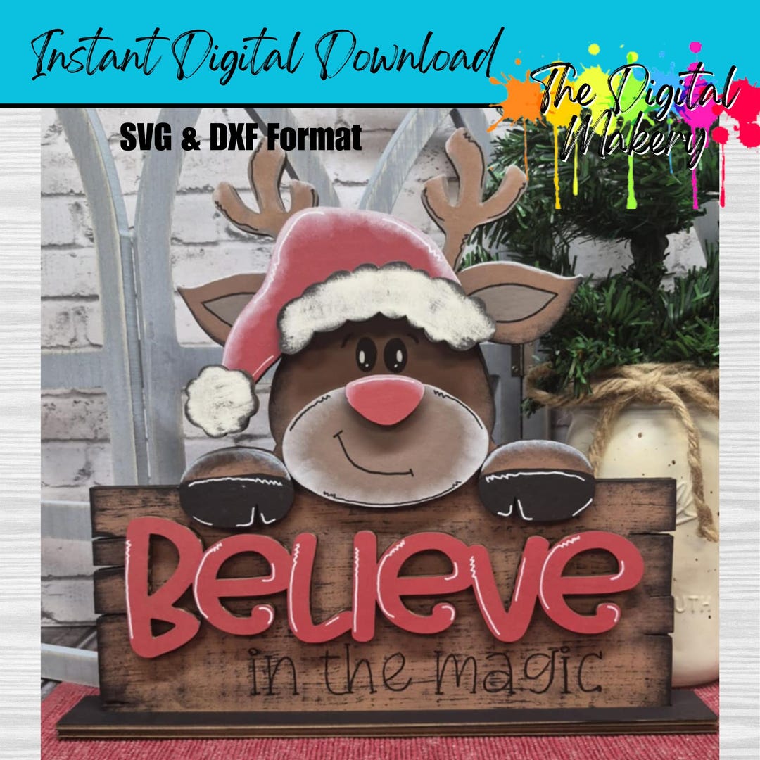 Christmas SVG | Believe in the Magic Sign File | DIY Christmas Decor ...