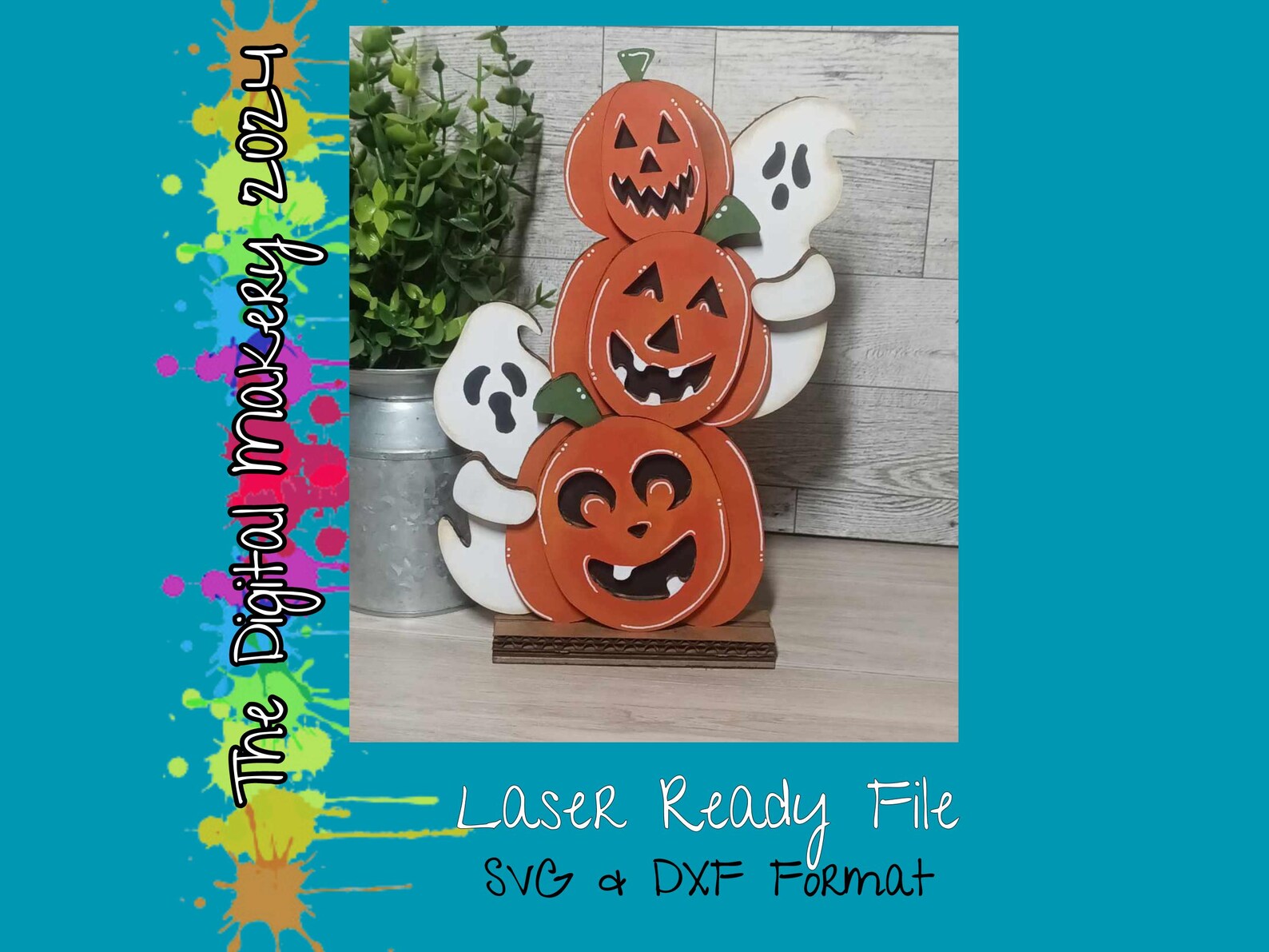 Halloween Ghost Laser Cut File Halloween SVG Ghost Decor DIY Halloween ...