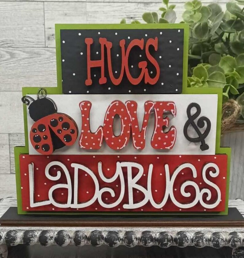 Ladybug Stacked Blocks SVG | Ladybug Word Block File | Cute Summer ...