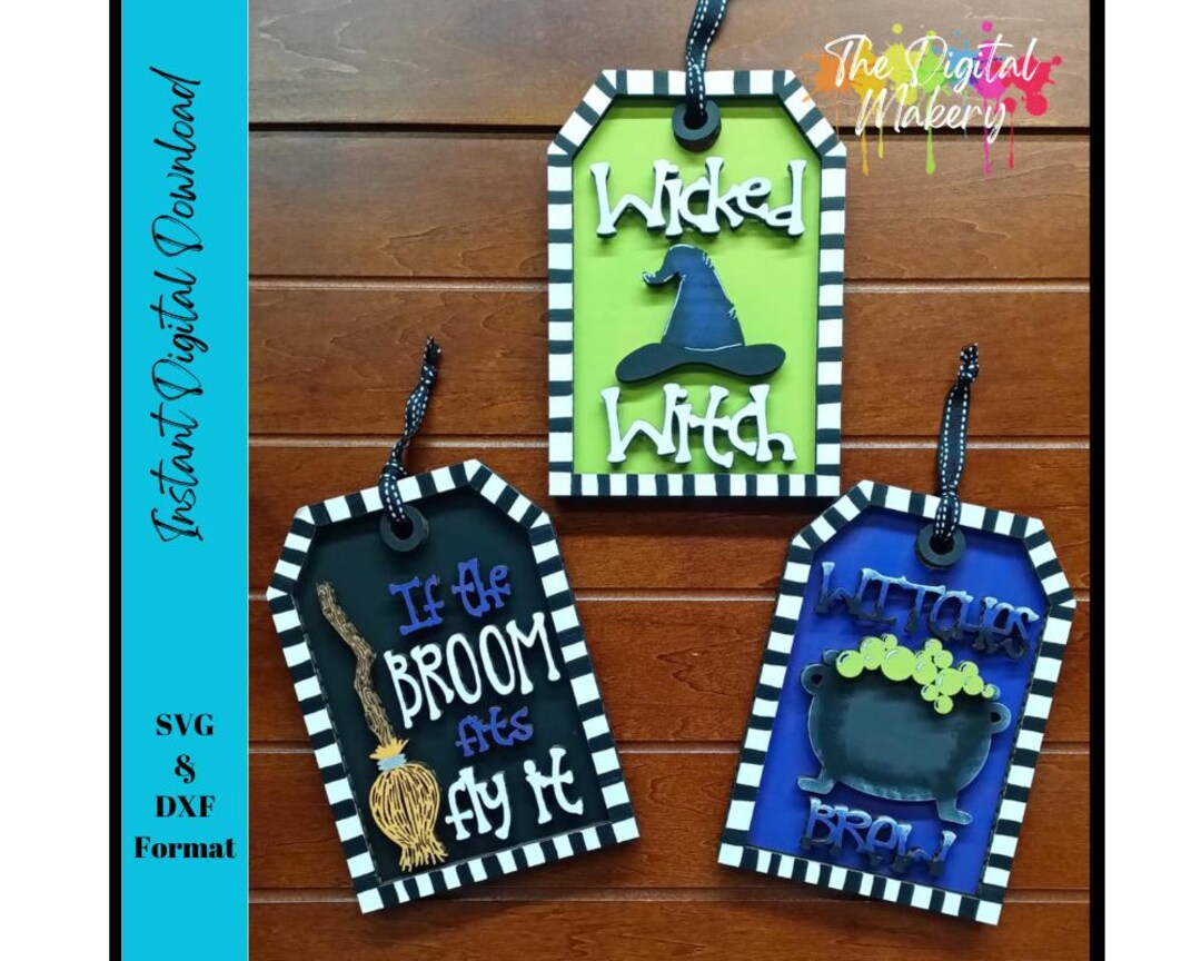 Halloween Tag SVG | Wicked Witch Tag File | Witches Brew Cauldron SVG ...