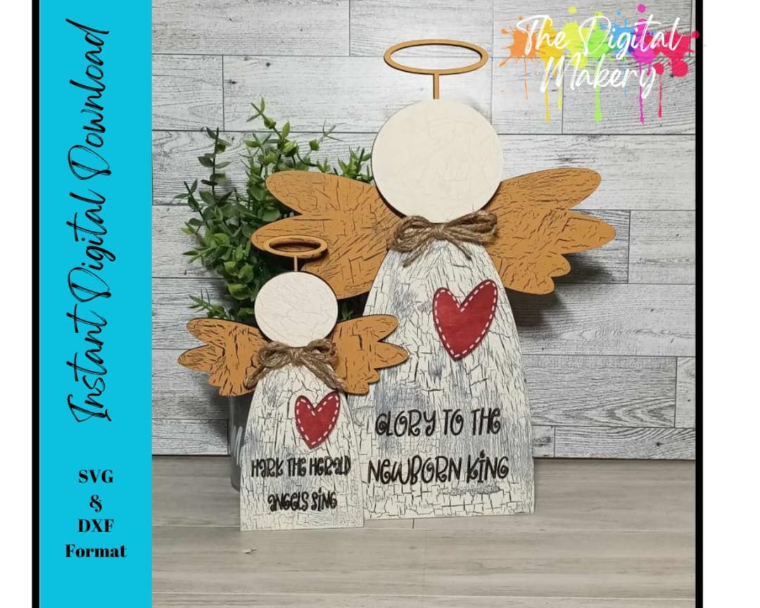 Christmas Angel SVG | Hark the Herald Angels Sing SVG | Glory to the ...