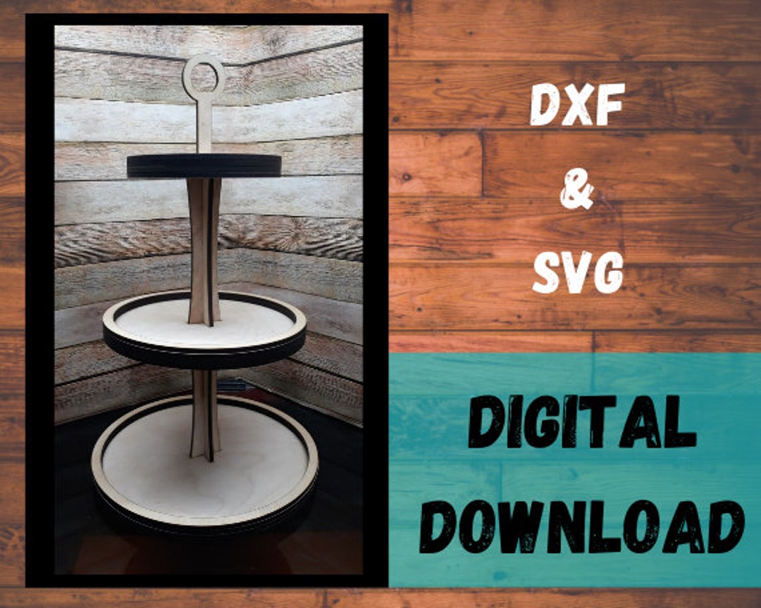 Tiered Tray Laser File, Tiered Tray SVG, Tiered Tray Decor, Laser File ...