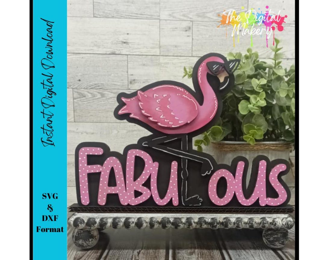 Flamingo Sign SVG | Flamingo Decor | DIY Summer Decor File - Etsy