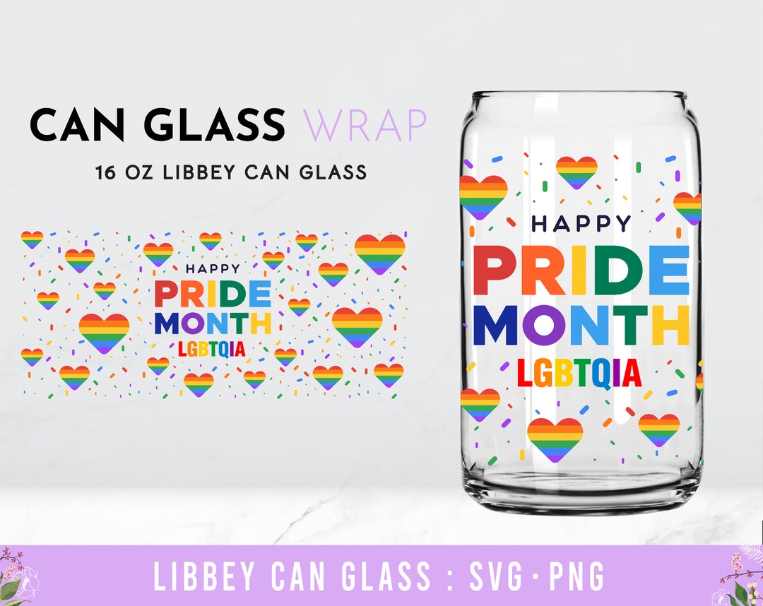 LGBTQ Glass Wrap Svg | Pride Month Glass Wrap Svg | Love is Love ...