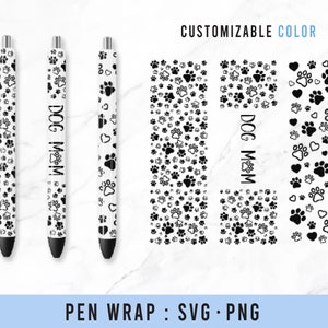 Dog Paw Pen Wrap ,dog Mom Pen Wrap, Dog Lover Pen Wrap ,pettern Pen ...