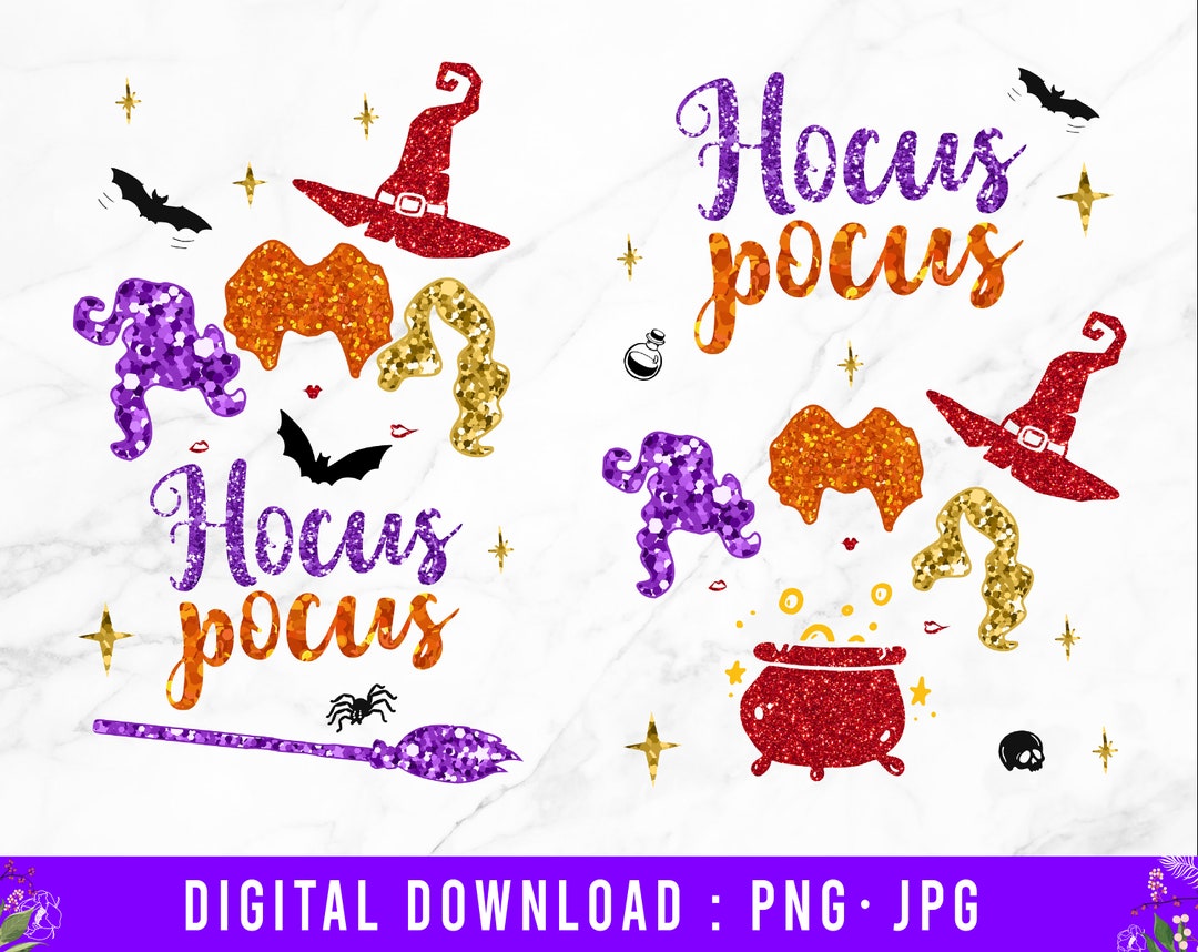 Glitter 3 Hocus Pocus PNG, Halloween , Glitter Pen, Digital Download ...