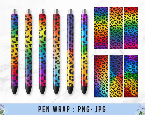 LGBTQ Rainbow Pen Wrap Leopard Pride Month Pen Wrap Love - Etsy