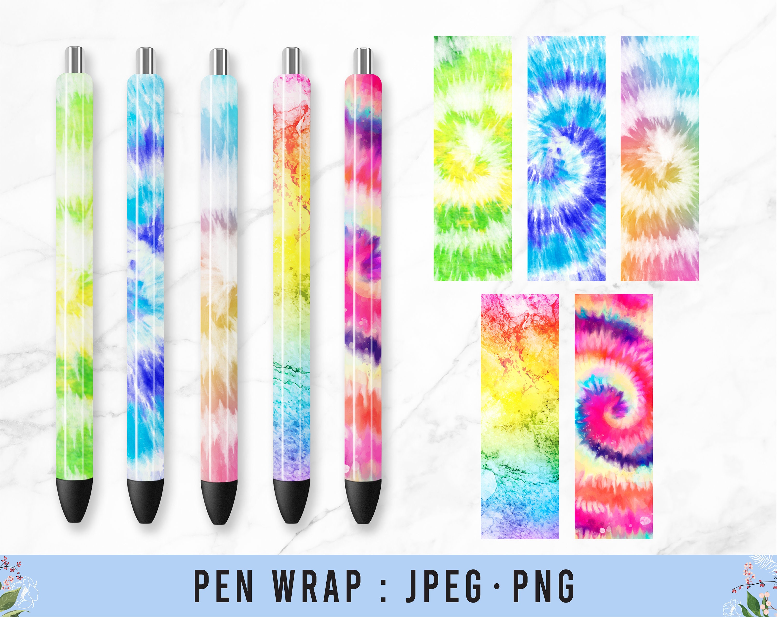 Tie Dye Pen Wrap,Abstract Tie Dye Decal Pattern Print Waterslide ...