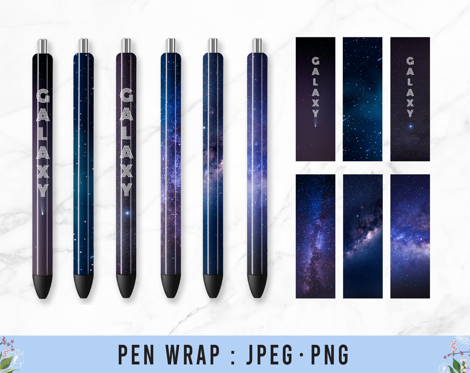 Galaxy Pen Wraps Glitter Pen Wrap Pen Wrap Space Pen Wraps - Etsy