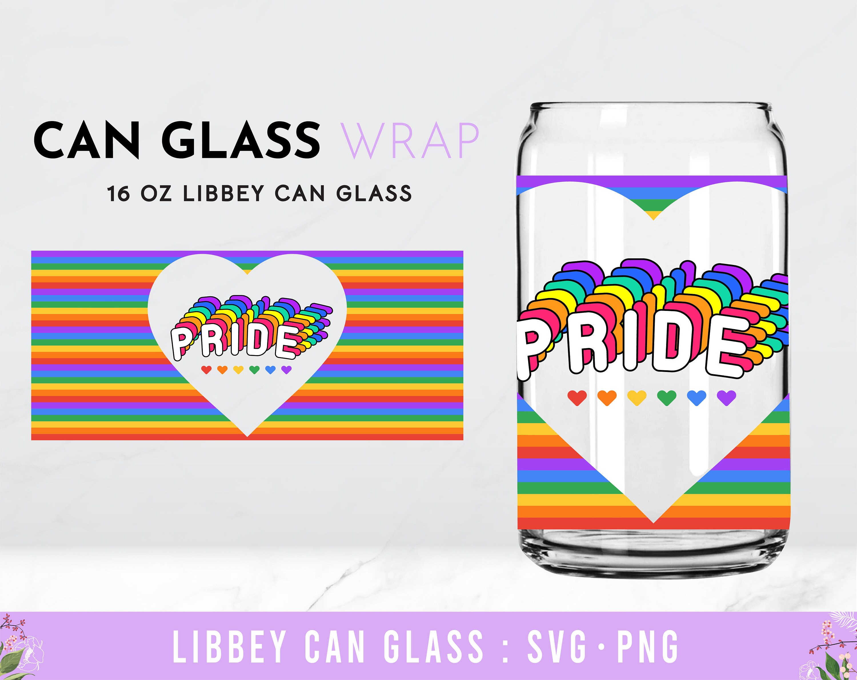 LGBTQ Glass Wrap Svg Pride Month Glass Wrap Svg Love is Love Pride Flag ...