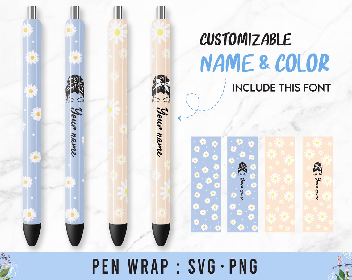 Cute Daisies Pen Wrap Cute Daisy Pen Wrap Daisy Flower | Etsy