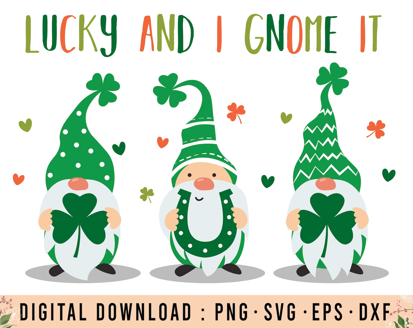 Lucky and i gnome it svg, st patricks day gnomes svg, gnomes svg, st ...
