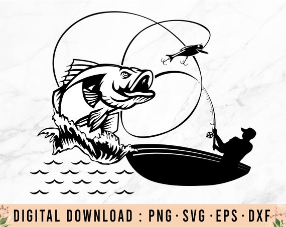 Pesca SVG pescado svg pescador svg pesca bajo svg clipart - Etsy España