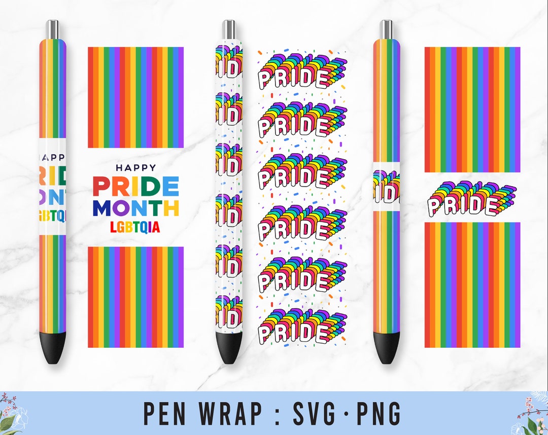 LGBTQ Pen Wrap | Pride Month Pen Wrap | Love is Love | Pride Flag Pen ...