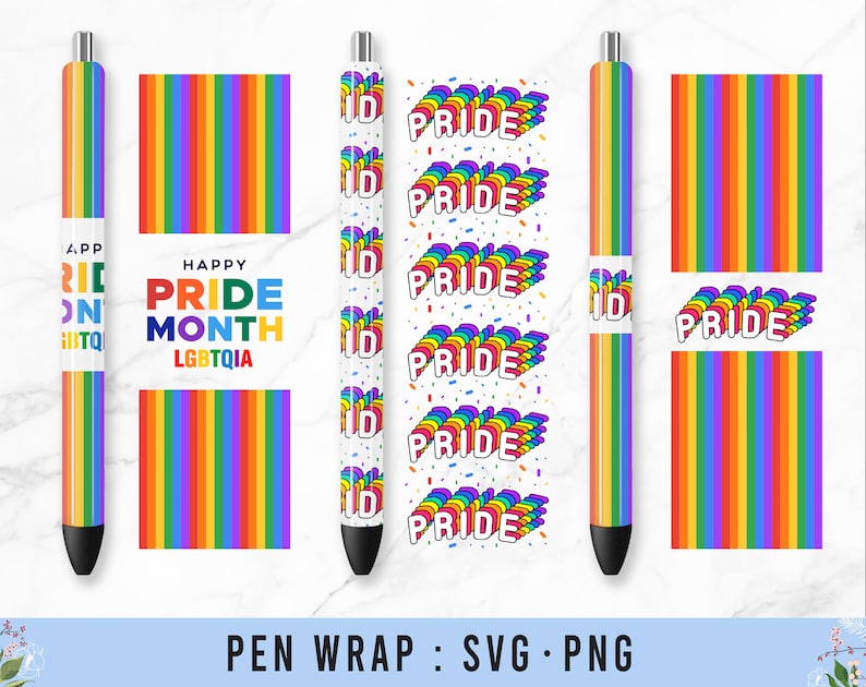 LGBTQ Pen Wrap Pride Month Pen Wrap Love is Love Pride - Etsy