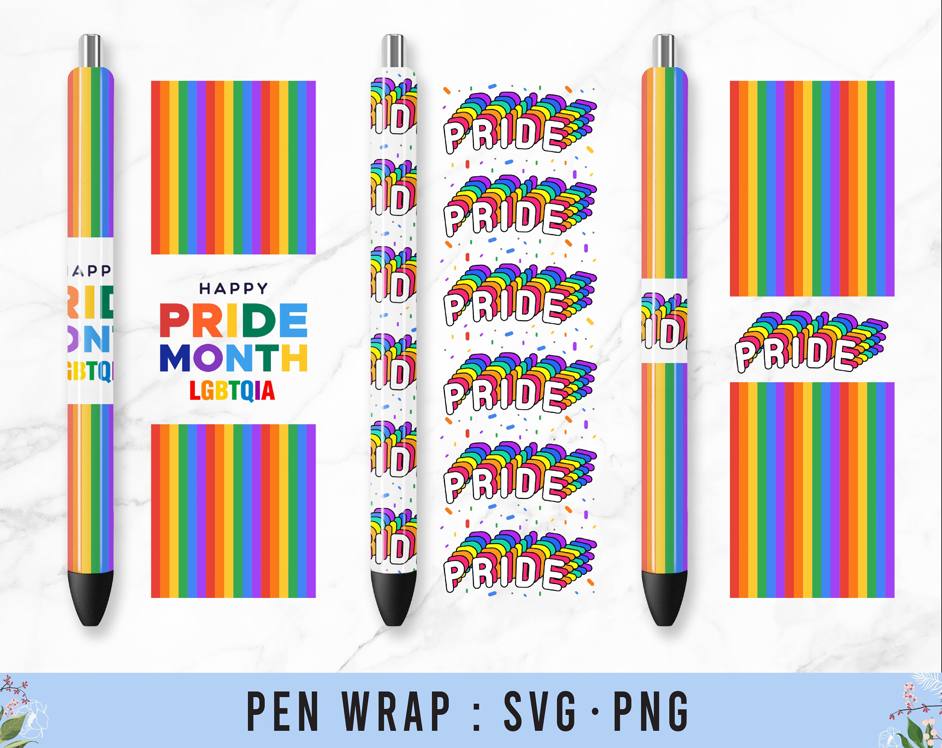 LGBTQ Pen Wrap Pride Month Pen Wrap Love is Love Pride - Etsy