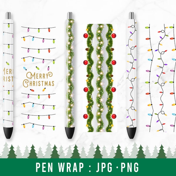 Christmas Lights Pen Wrap - Etsy