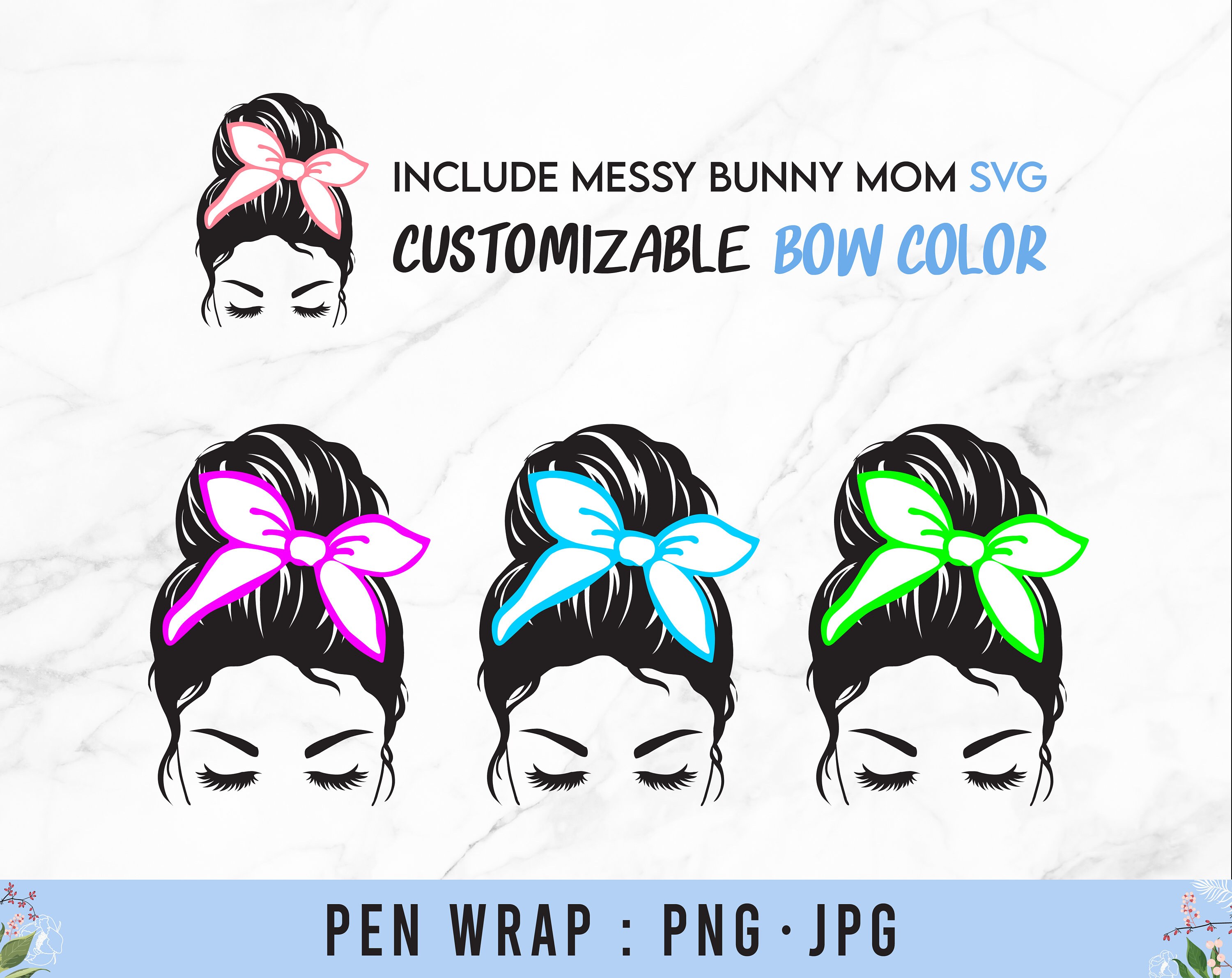 Dog Paw With Messy Bun Pen Wraps, Dog Paw Pen Wraps, Pen Waterslides ...