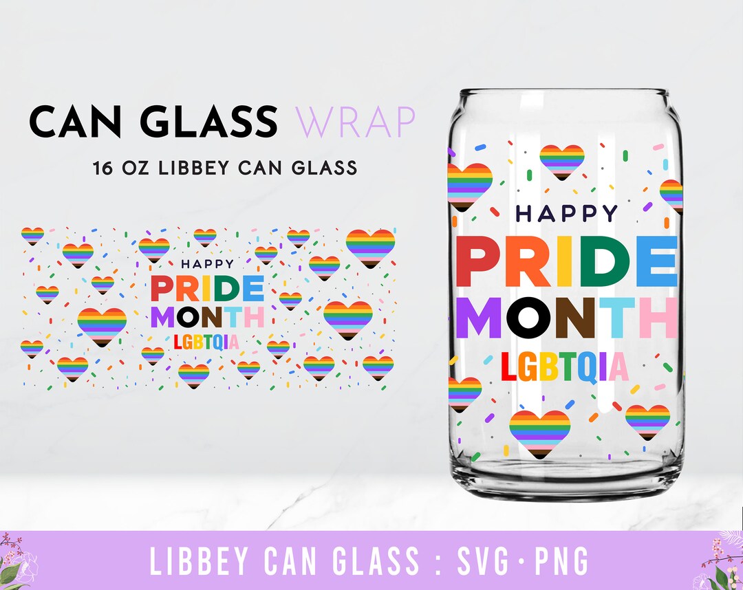 LGBTQIA Glass Wrap Svg | Pride Month Glass Wrap Svg | Love is Love ...
