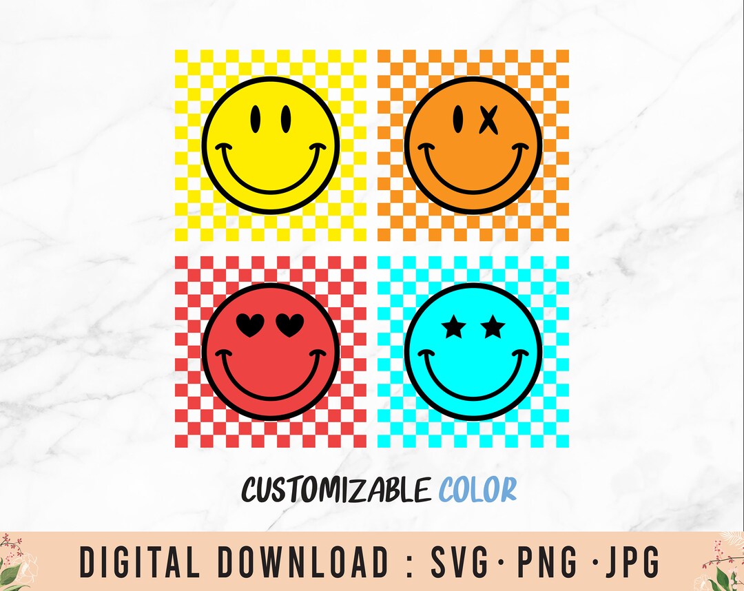 Checkered Smiley Svg, Checkered Pattern Svg, Checkered Frame Svg ...
