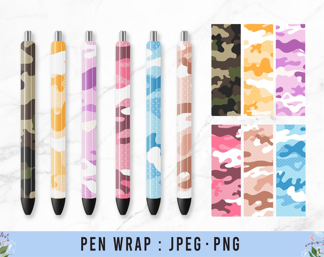 Camouflage Pen Wrap PNG, Colorful Camouflage Pen Wrap PNG, Military ...