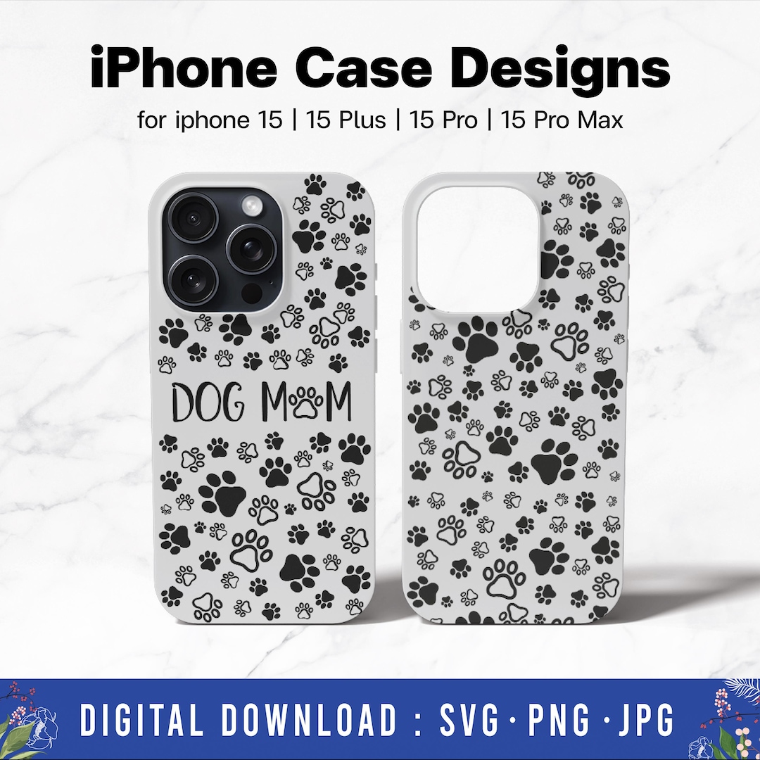 Dog Paw Phone Case Designs | Sublimation Phone Case Bundle | iPhone ...