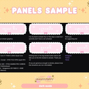 Pastel Pink Lace Girly Twitch Panels / Cute Twitch Panels / Custom ...
